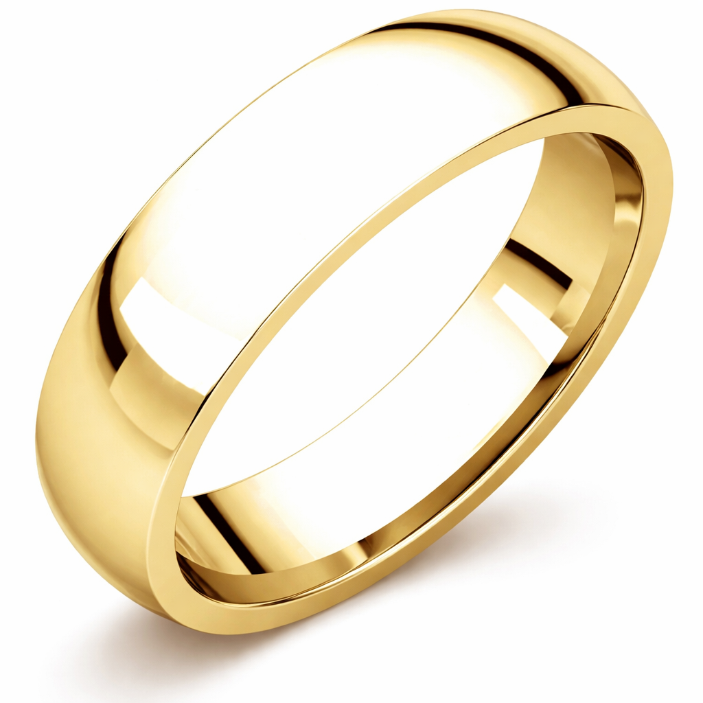 Yellow Gold Comfortable Ring Thickness: 1.3 mm Width: 5.6 mm 18k 5.4 g ...